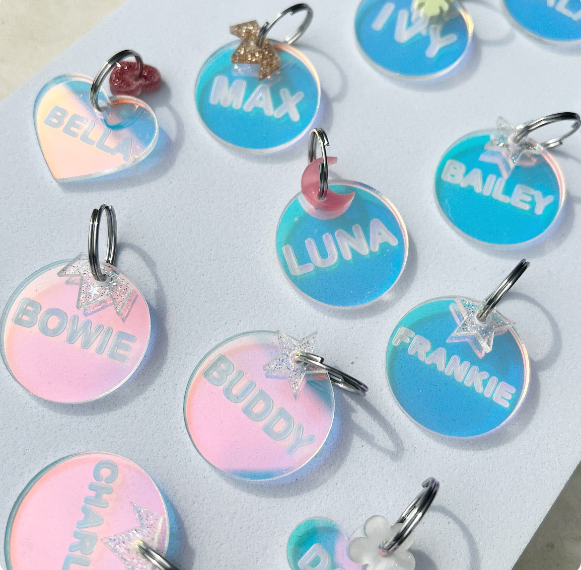 Iridescent Name Charms – Pup Republic Co