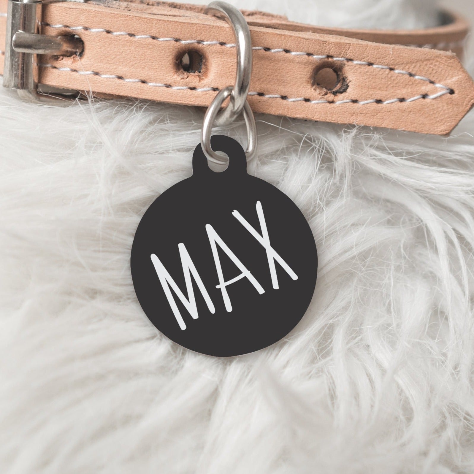 Black Basic Personalised Pet ID Tag – Pup Republic Co